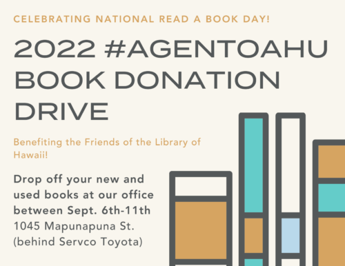 2022 #AGENTOAHU Annual Book Drive – Nick Kawakami